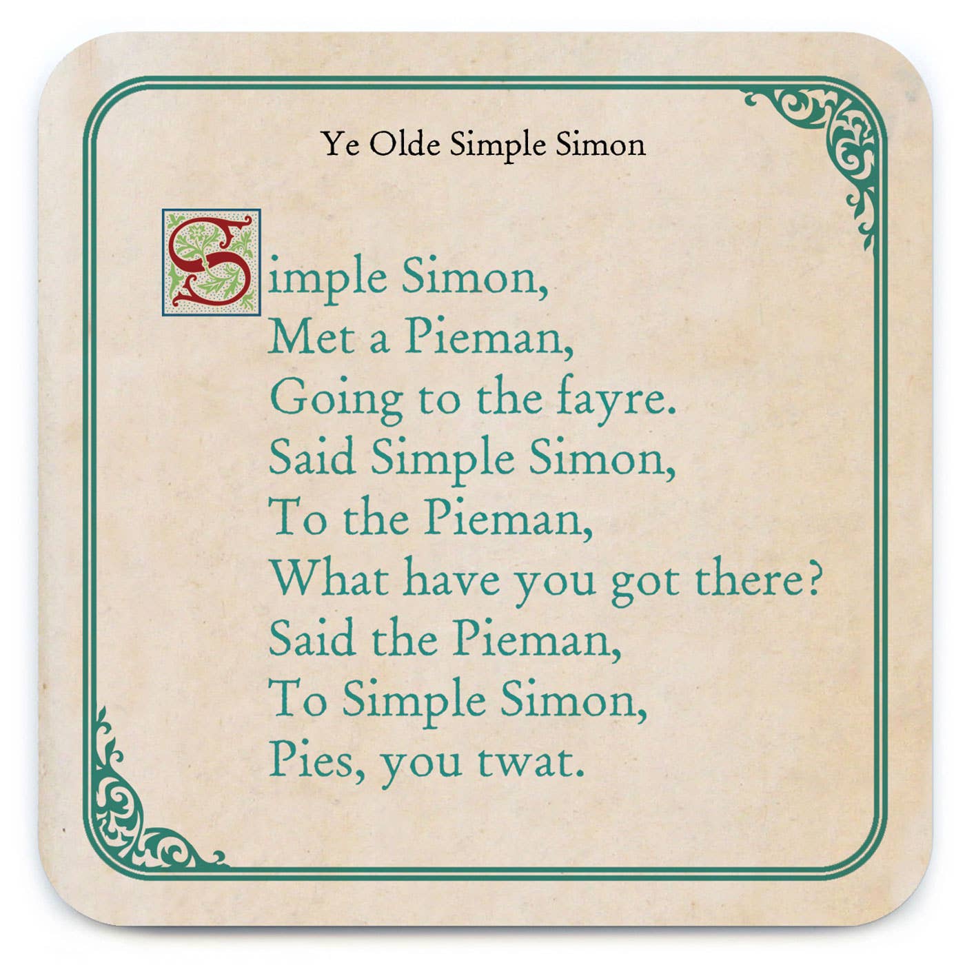 Simple Simon - Drinks Coaster | Sassy Gifts Under £5– Laughing Sisters