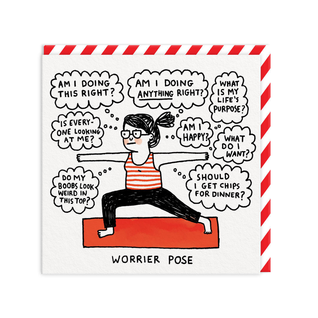 Worrier Pose - Greeting Card | Gifts for Overthinkers– Laughing Sisters