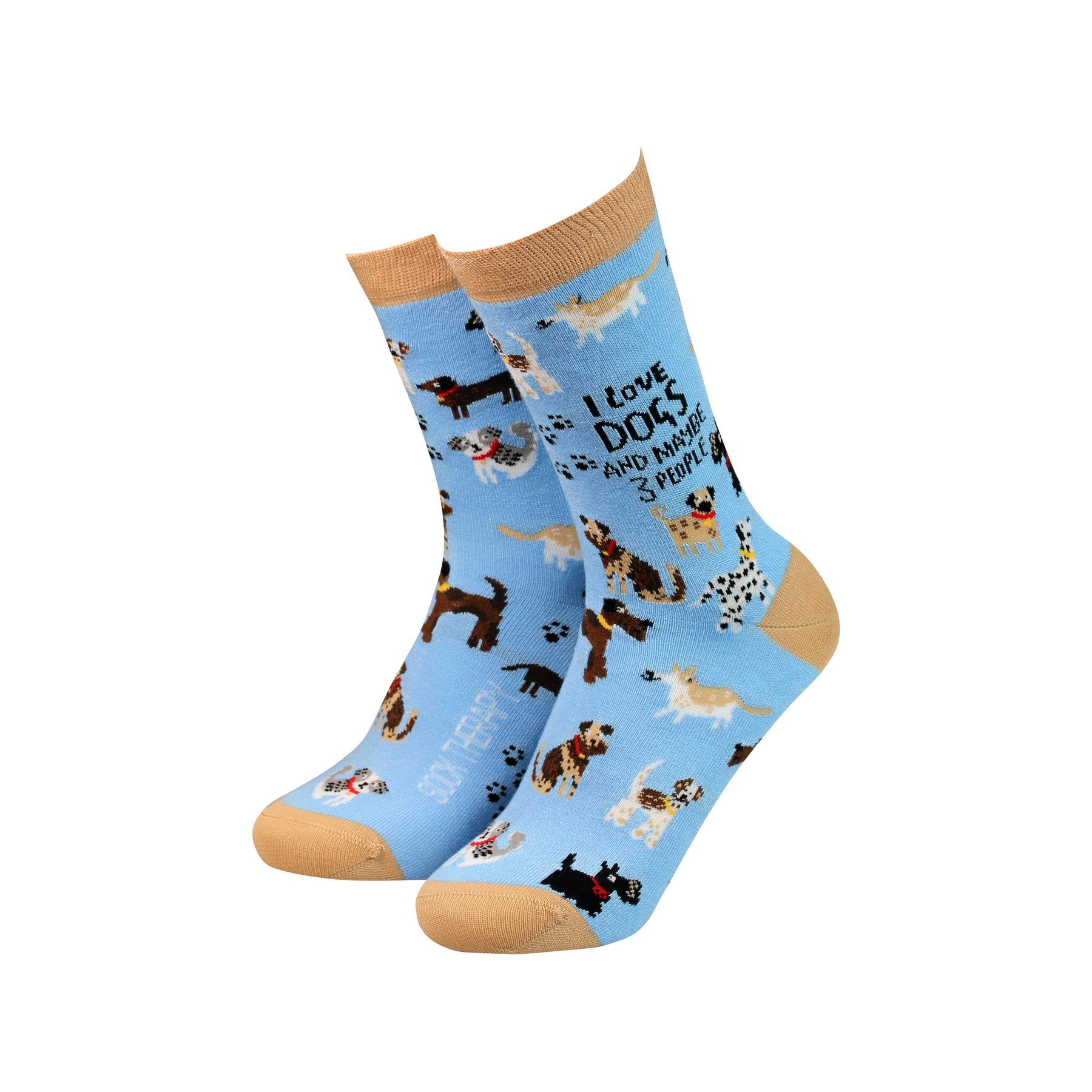 I love Dogs and maybe 3 people - Women's Bamboo Dog Socks– Laughing Sisters